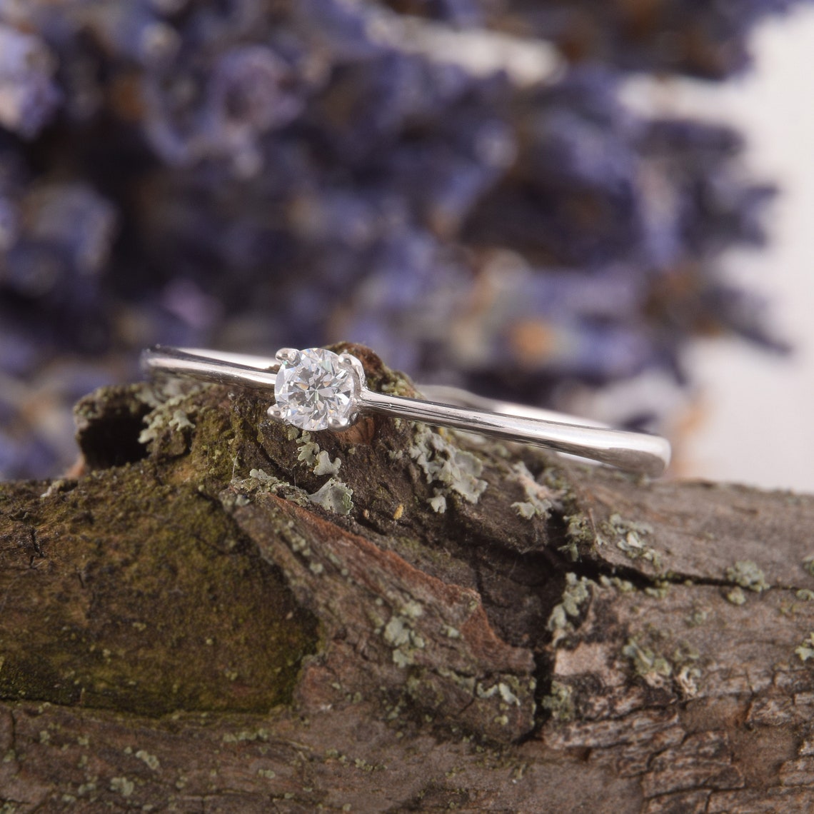 Womens Dainty Silver Ring Small Promise Ring Simple Silver | Etsy