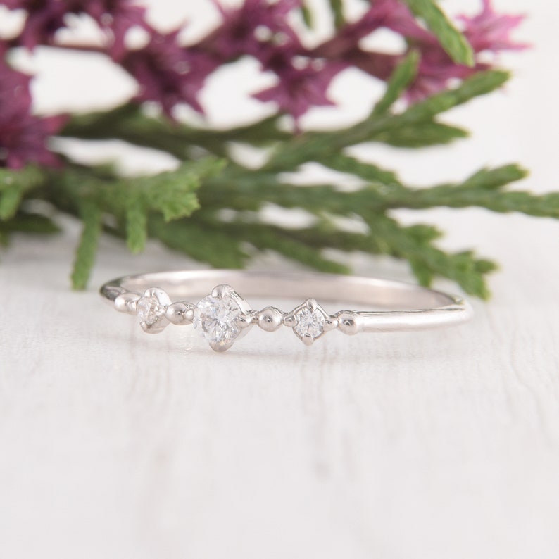 Small Minimalist Womens Silver Ring Unique Womens Silver - Etsy