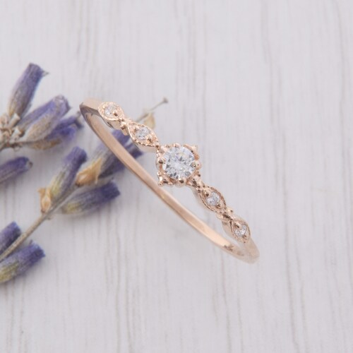 Small & Dainty 925 Sterling Silver Celtic Style Pink Sapphire - Etsy