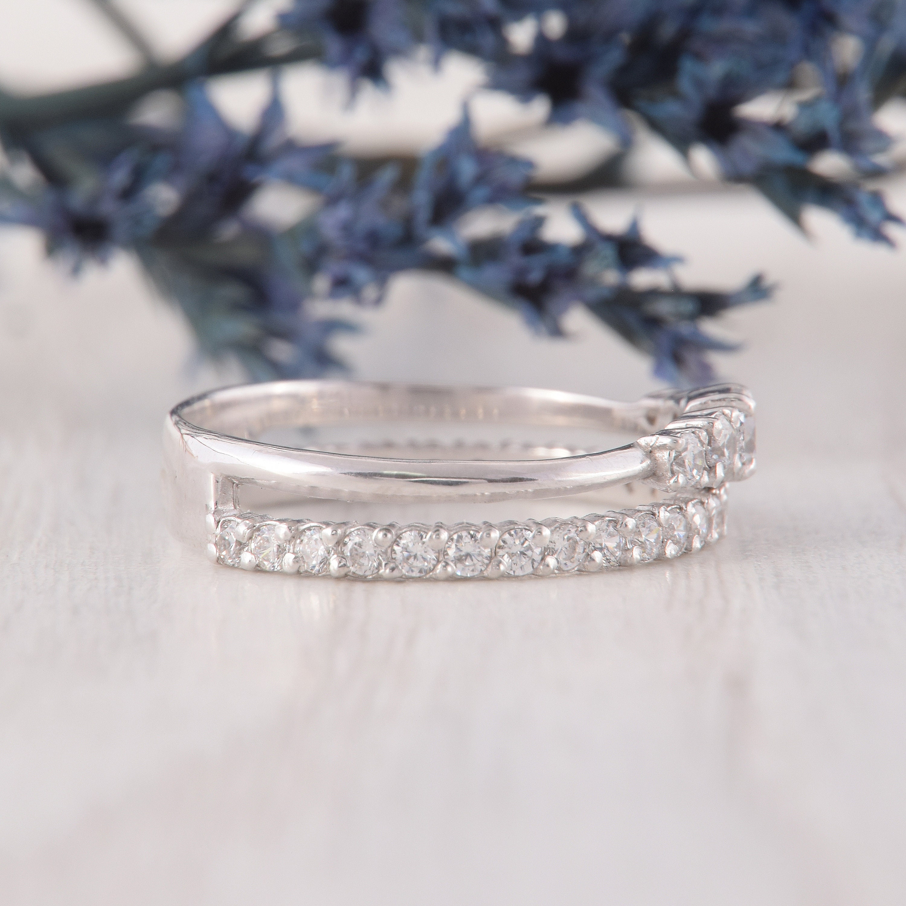 Women Promise Ring, Promise Ring for Her, White Cz Ring, Cz Ring Silver ...