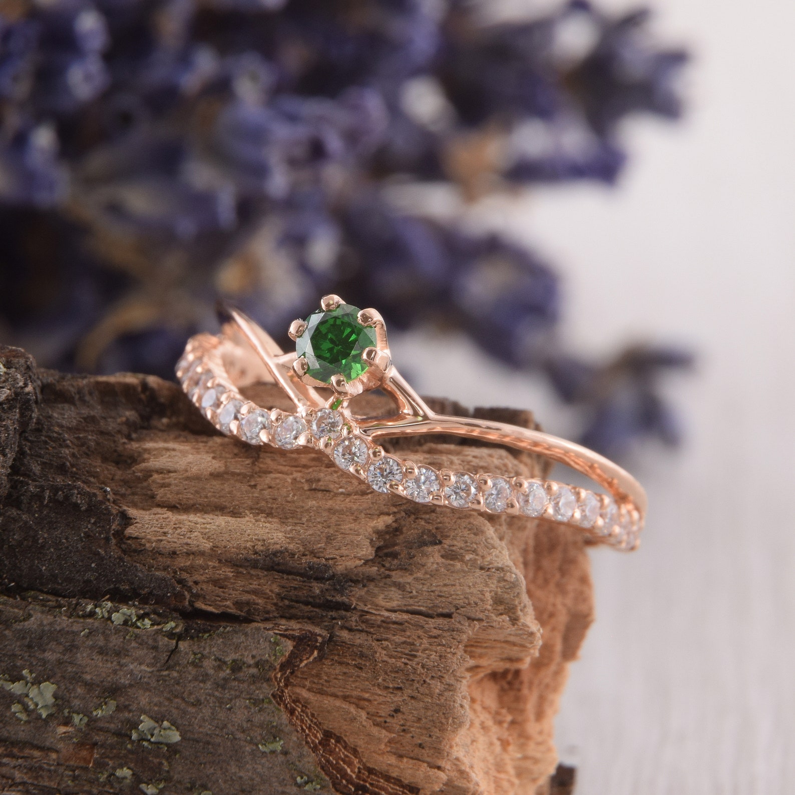 Dainty Emerald Promise Ring Womens Emerald Ring Antique | Etsy