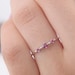 Simple Delicate 3 Stone Ruby Promise Ring for Her, Dainty Minimalist ...