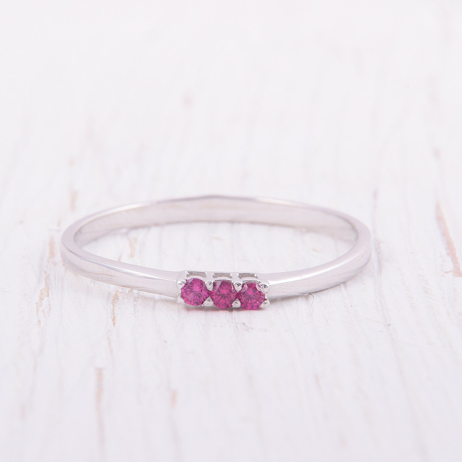 Small Minimalist Ruby Ring Delicate Ruby Ring Dainty Ruby - Etsy