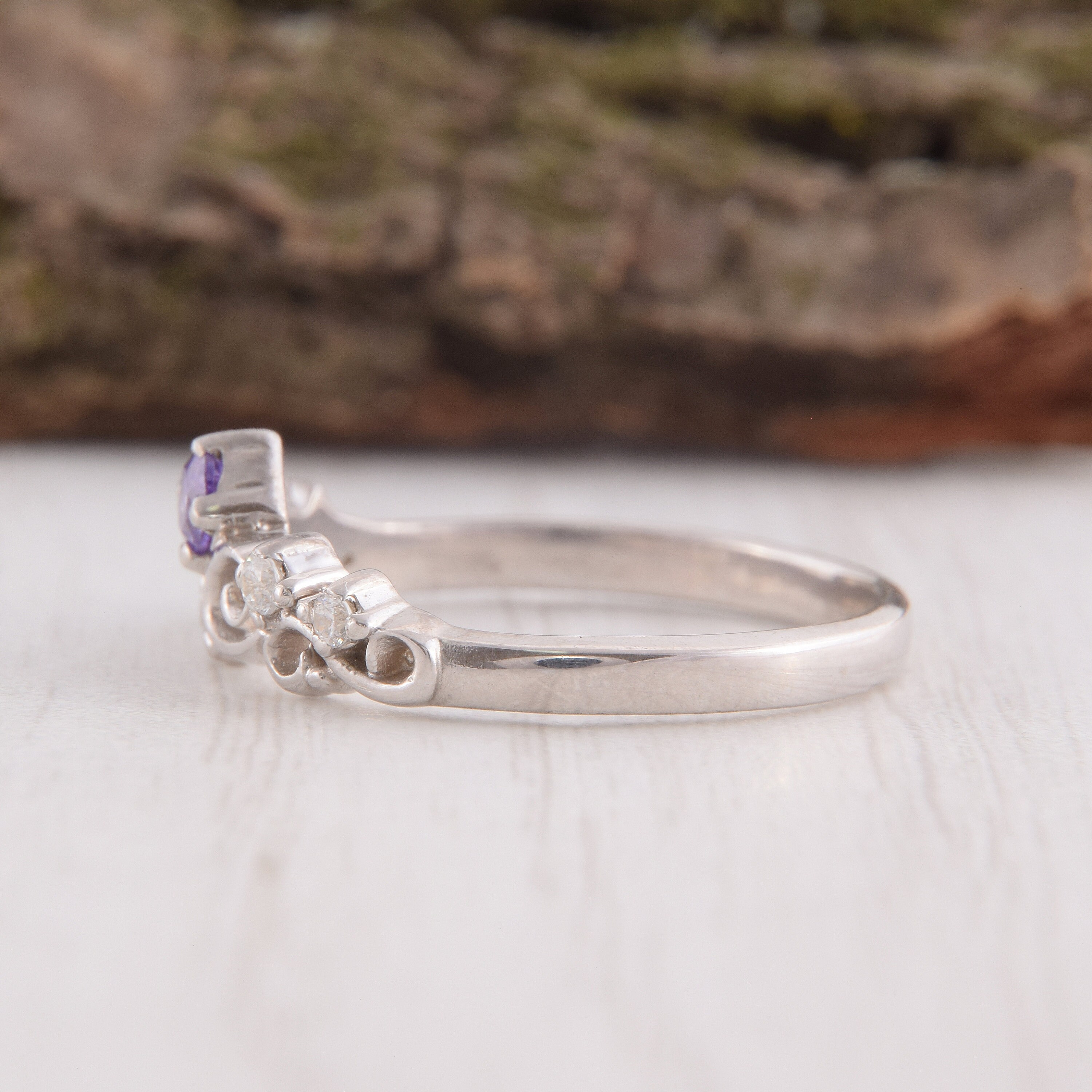 Amethyst ring Art deco ring Antique ring Tiara ring Crown | Etsy