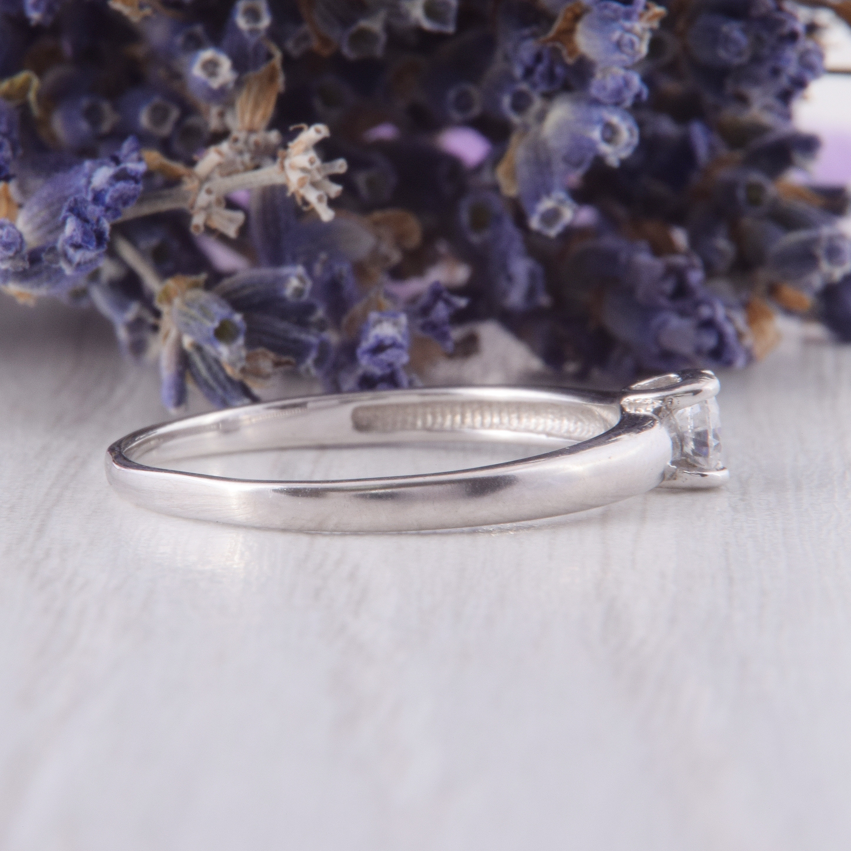 Simple Womens Silver Promise Ring Dainty Promise Ring | Etsy