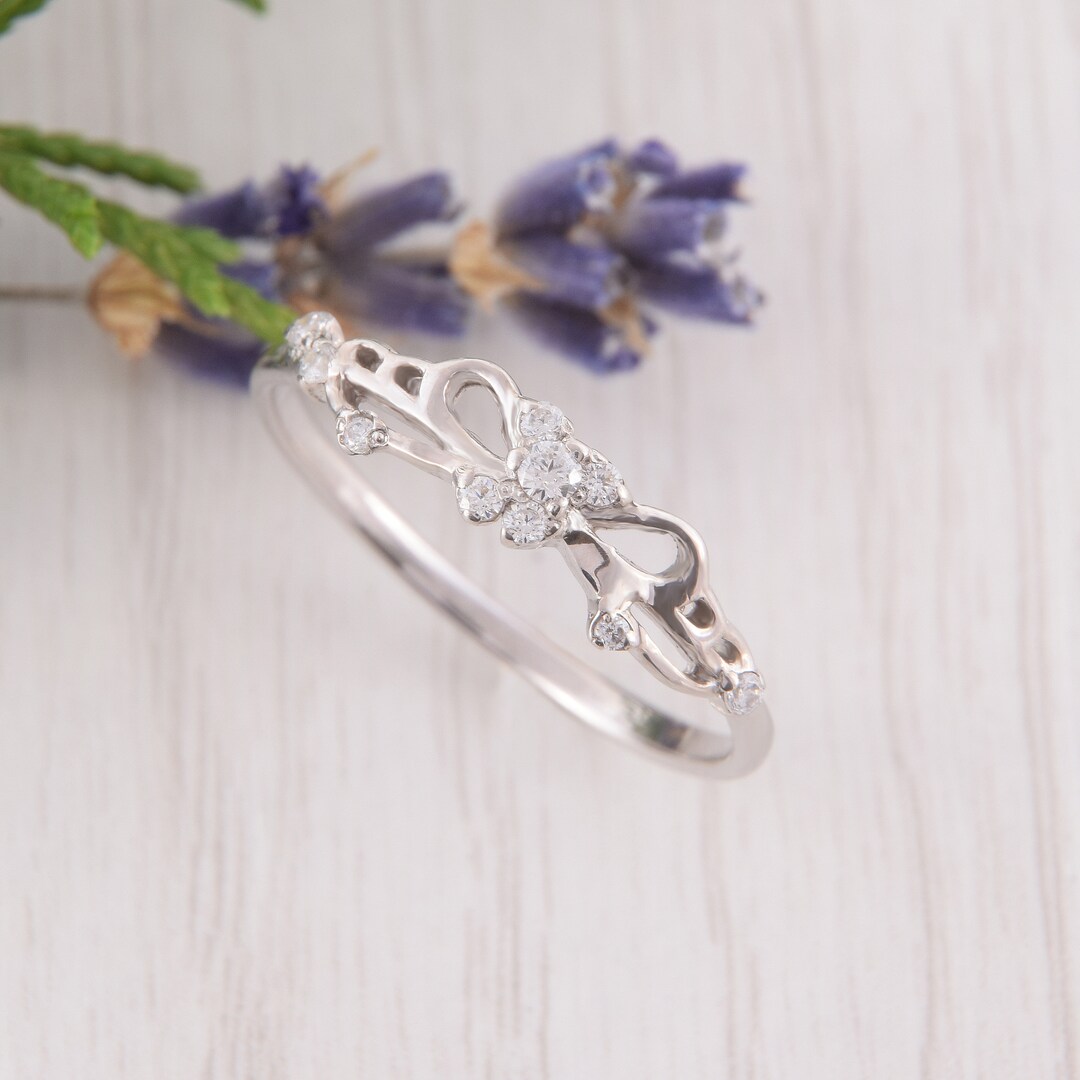 Dainty Promise Ring, Bow Ring, Minimalist Ring, Delicate Ring, Elegant ...
