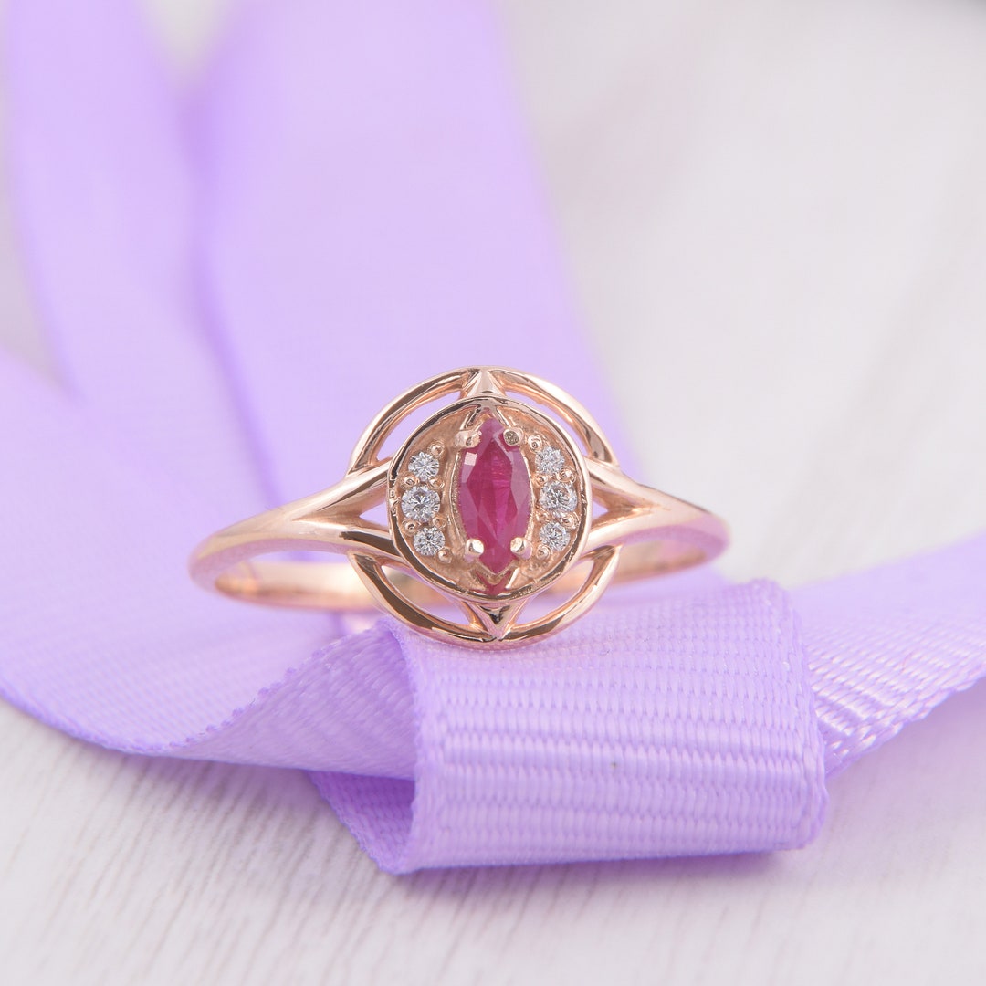 Ruby Ring, Art Deco Ring, Gemstone Ring, Victorian Ring, Promise Ring ...