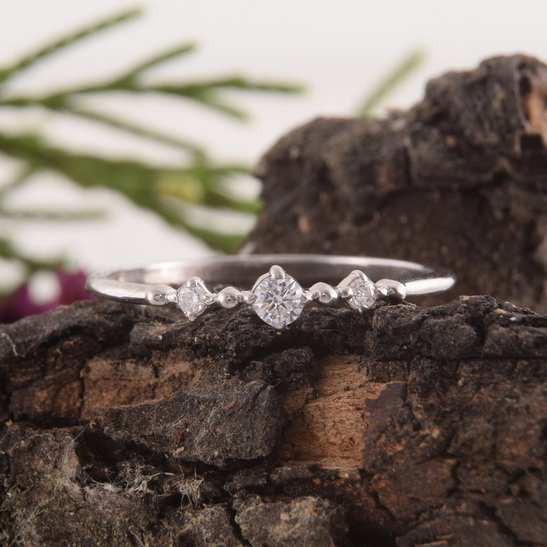 Small Minimalist Womens Silver Ring Unique Womens Silver - Etsy