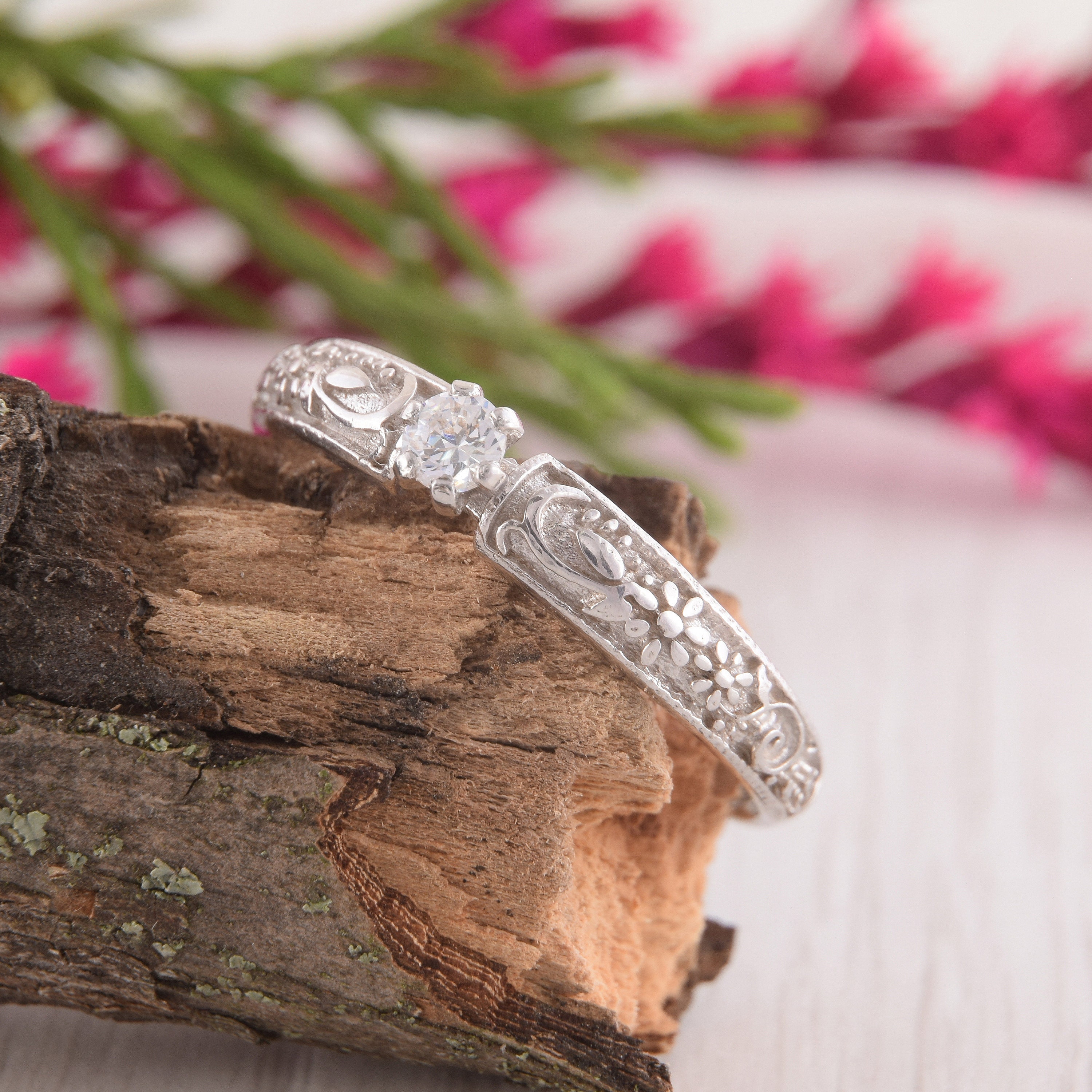 Unique Womens Promise Ring Silver Promise Ring for Her | Etsy