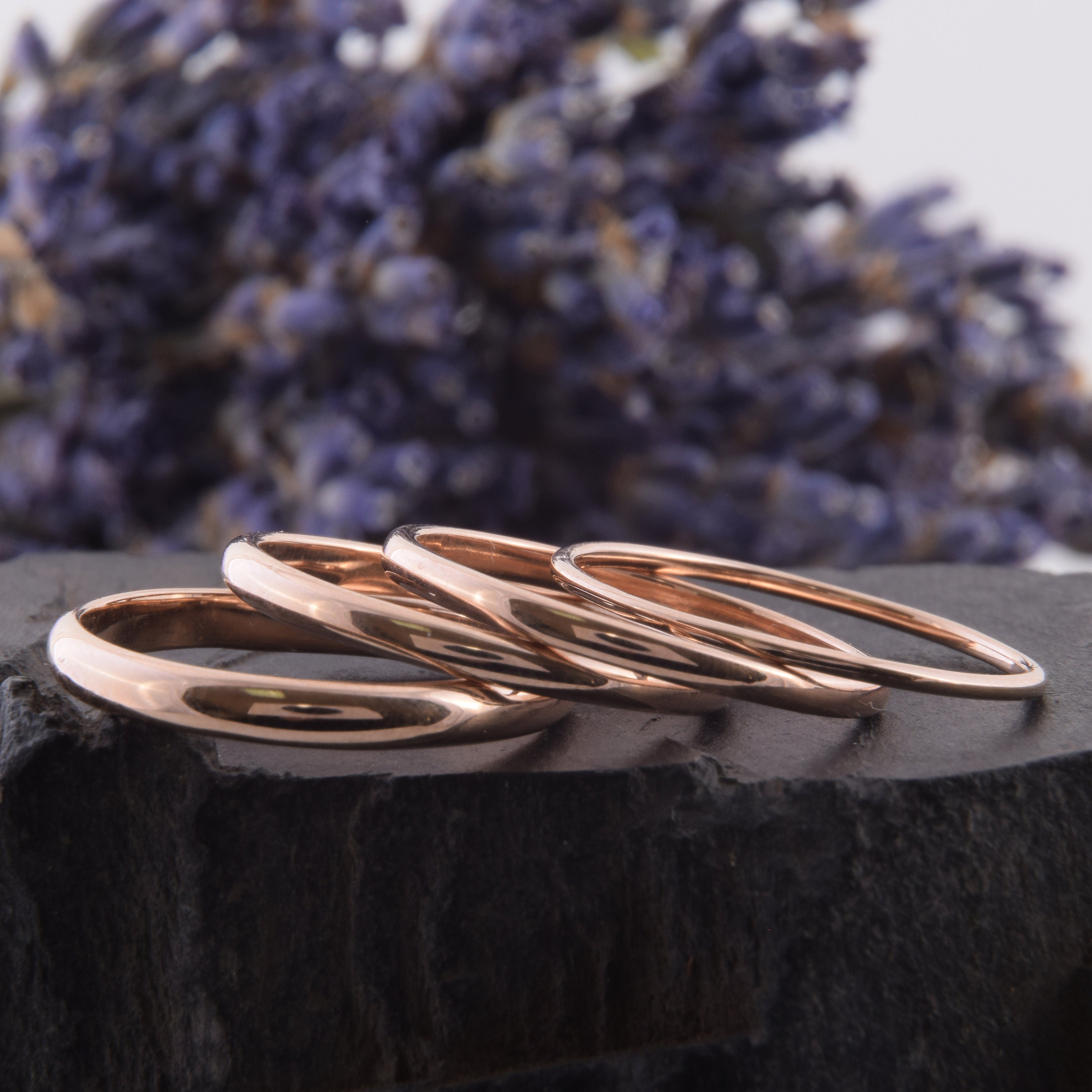 14k Solid Gold Womens Simple Wedding Band Dainty Plain Gold - Etsy Canada