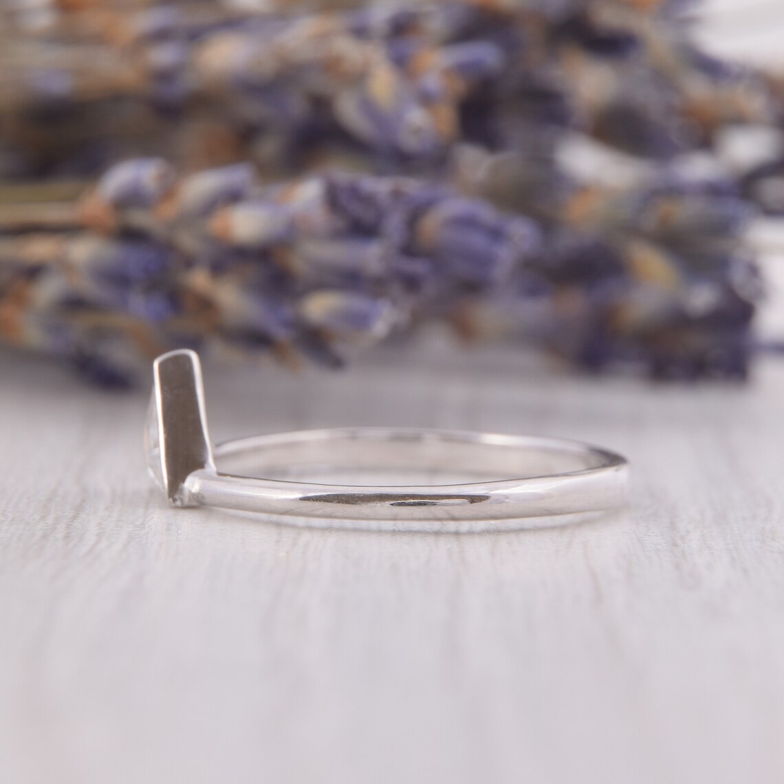 Unique Womens Promise Ring Triangle Ring Simple Dainty - Etsy