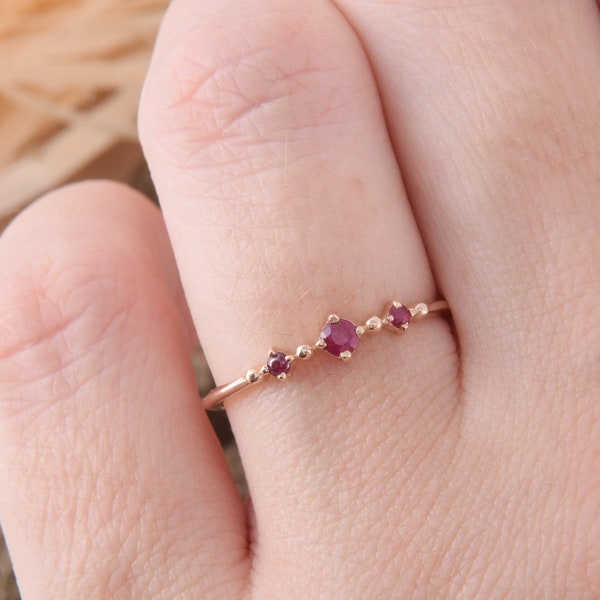 Small Ruby Ring - Etsy