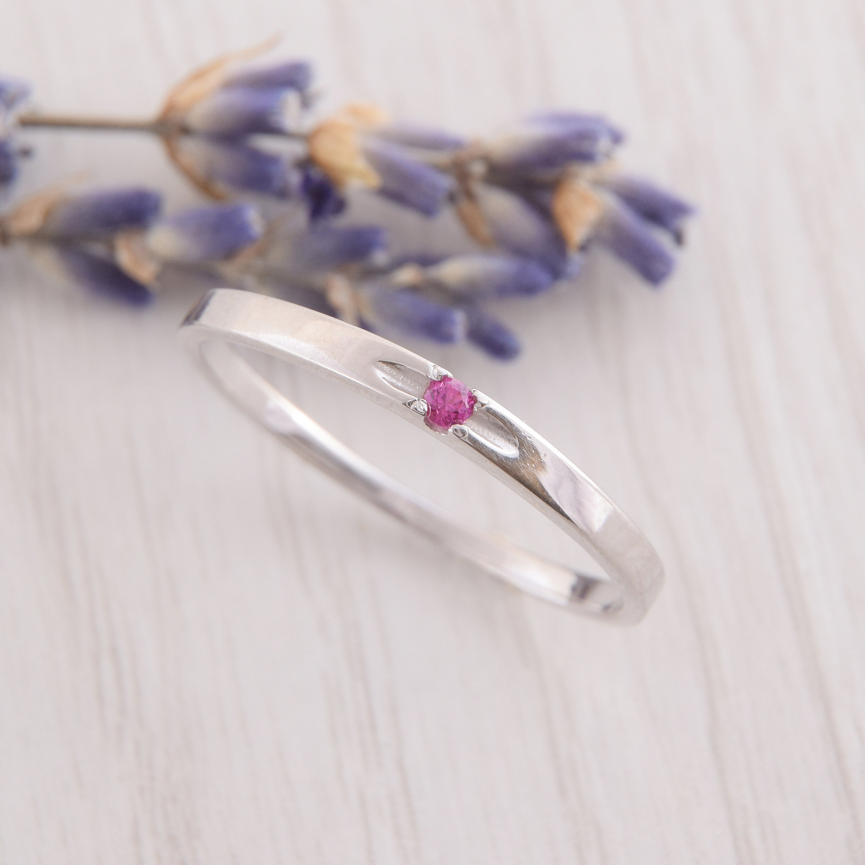 Womens Minimalist Ruby Ring Small Ring Delicate Ring | Etsy