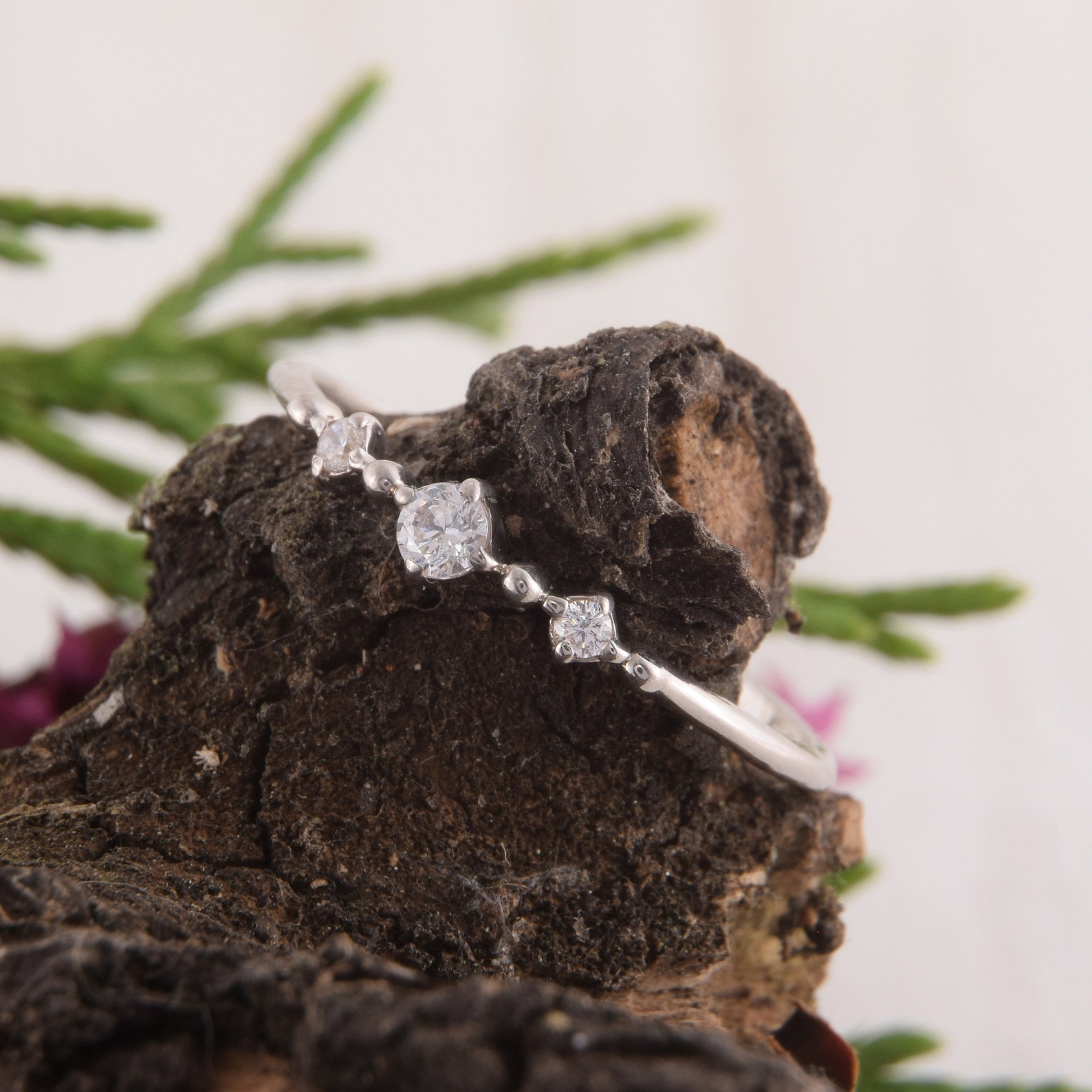 Small Minimalist Womens Silver Ring Unique Womens Silver - Etsy