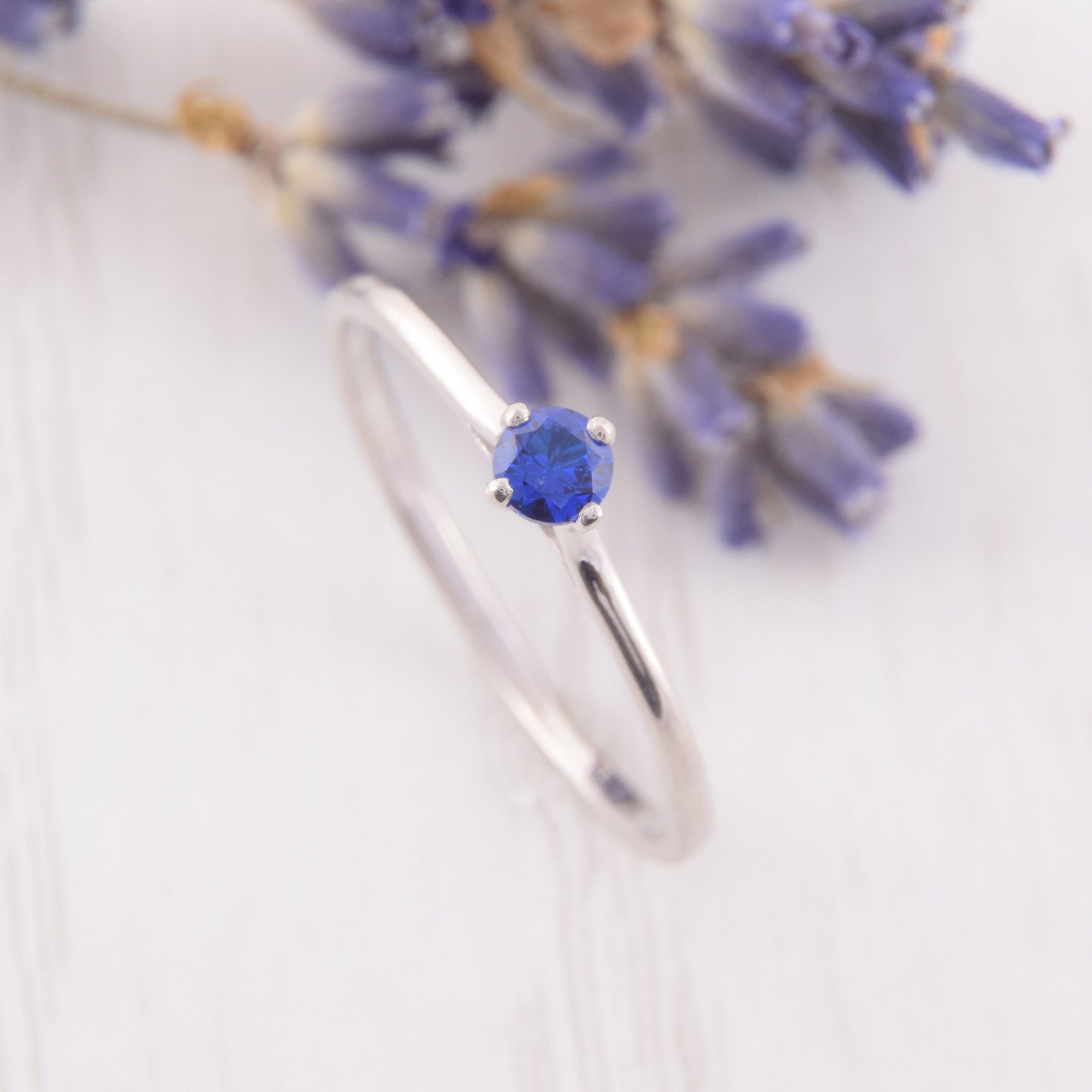 Sapphire Ring Minimalist Ring Promise Ring Elegant Ring - Etsy