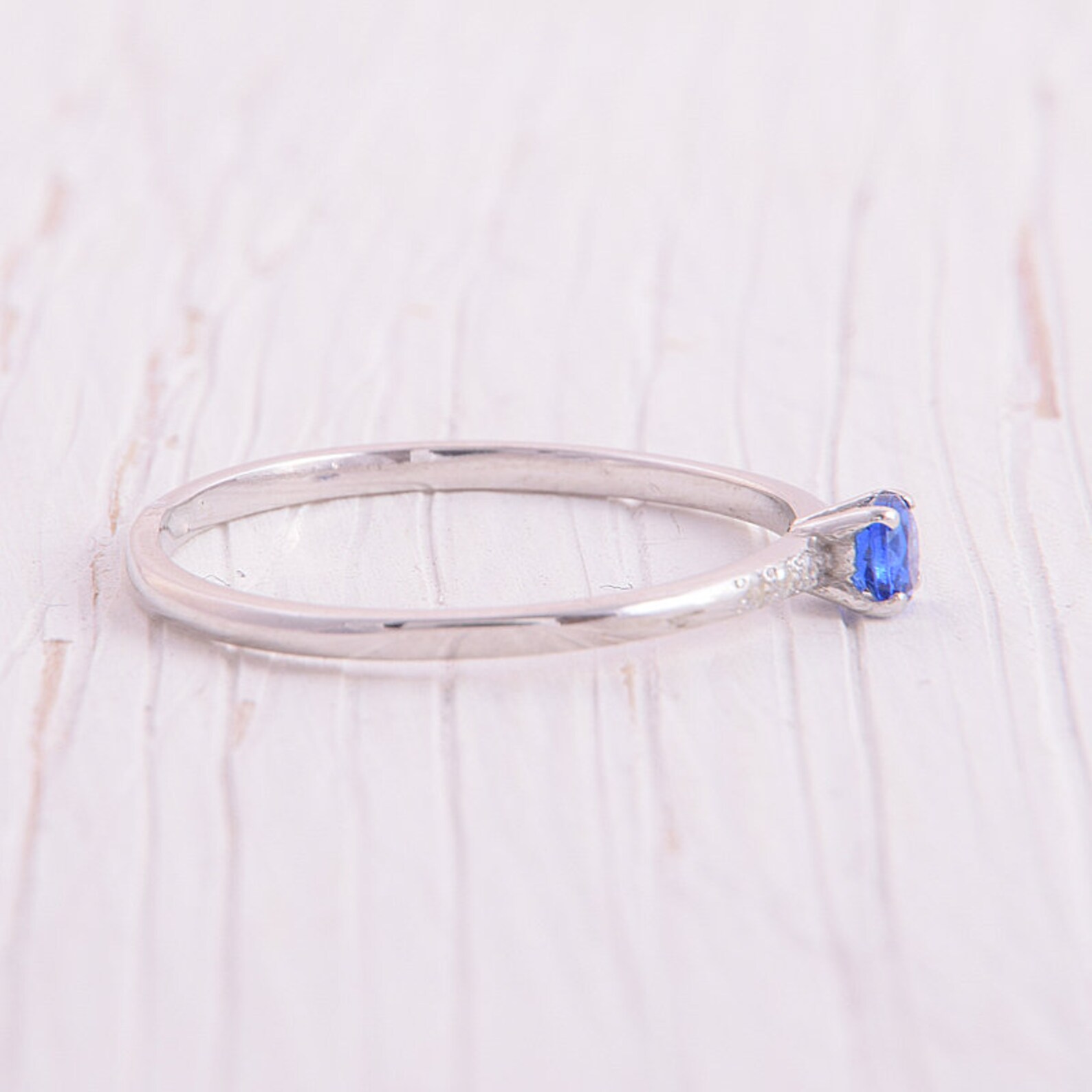 Dainty Sapphire Promise Ring Womens Sapphire Ring Silver - Etsy