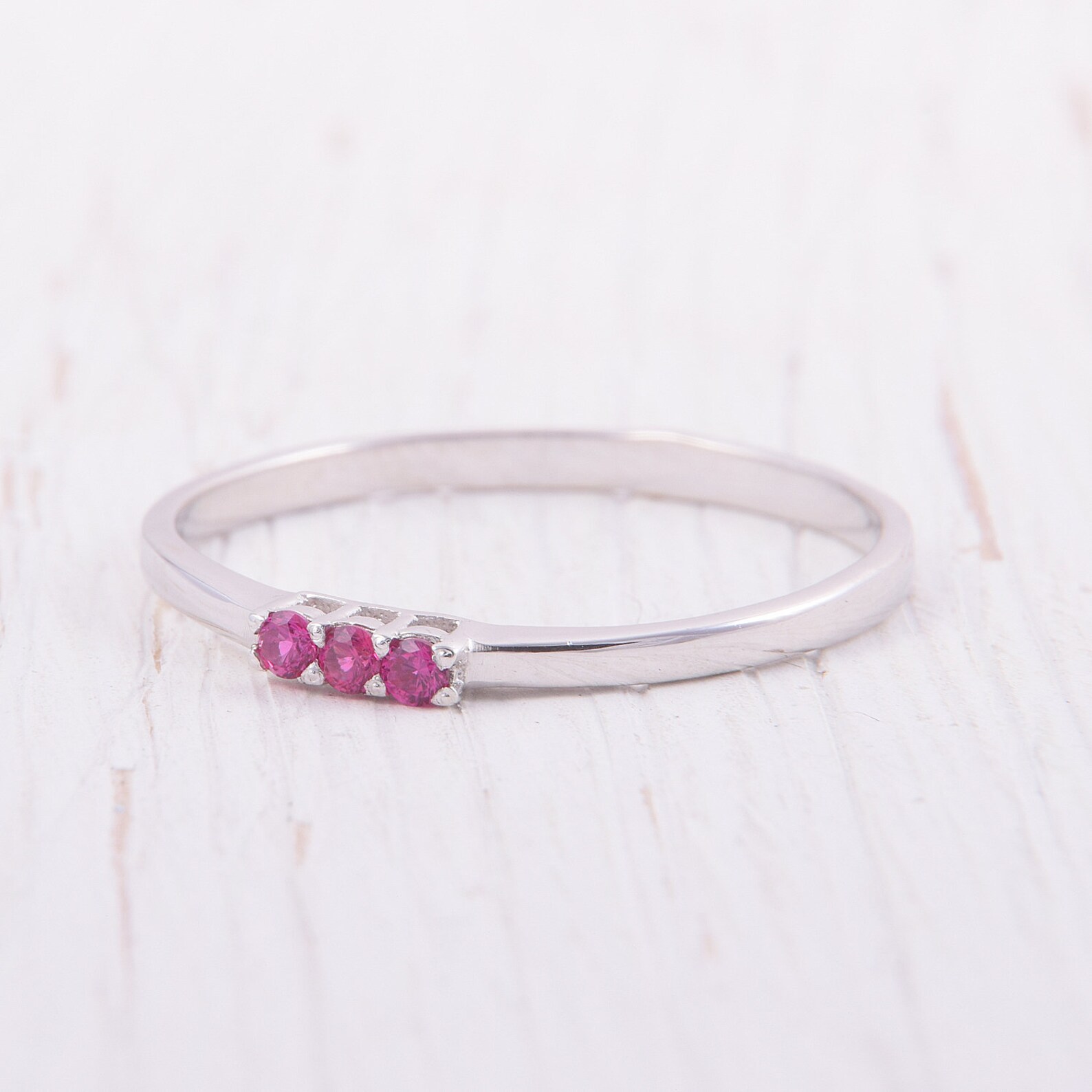 Small Minimalist Ruby Ring Delicate Ruby Ring Dainty Ruby - Etsy