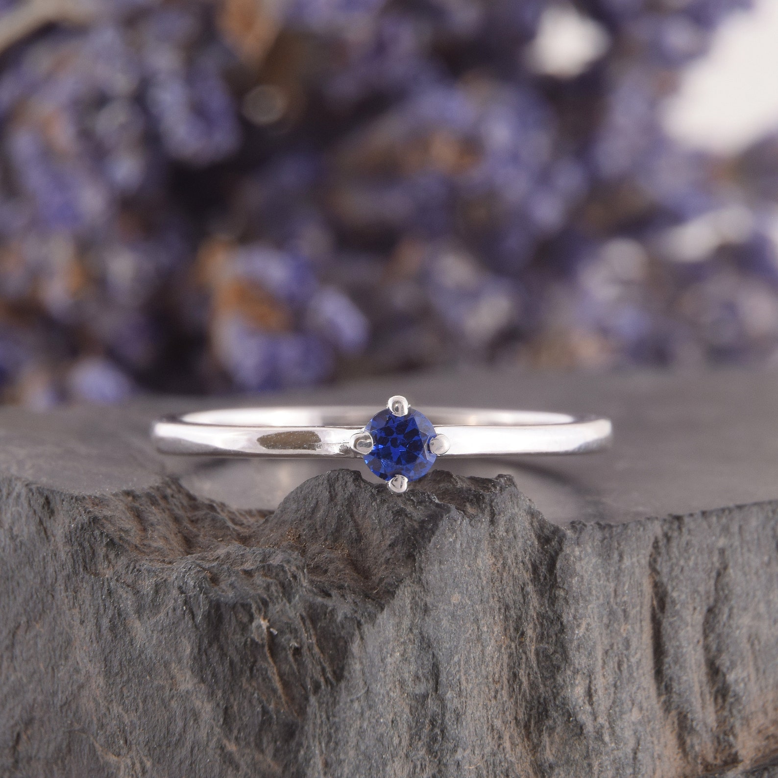 Sapphire Ring Minimalist Ring Promise Ring Elegant Ring - Etsy