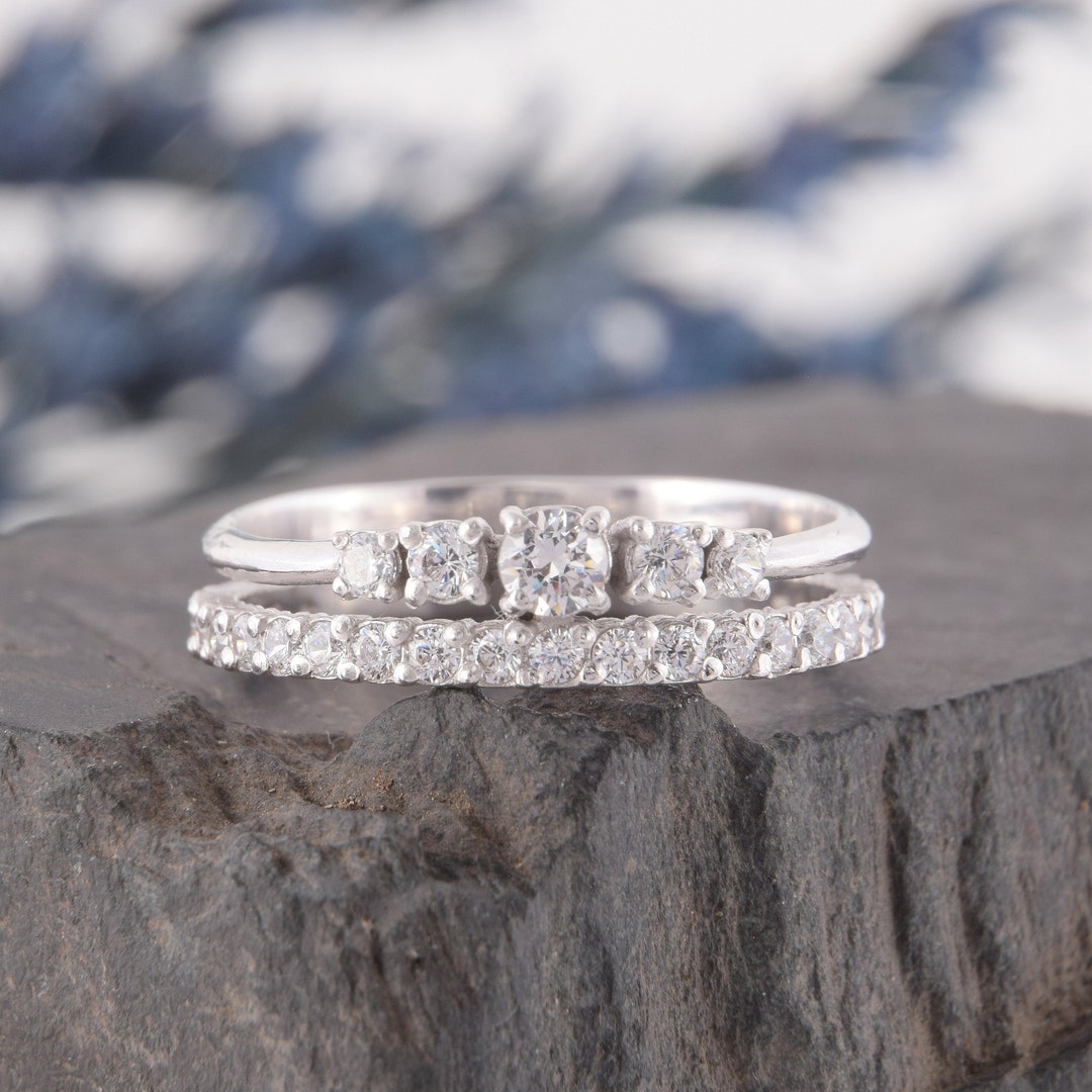 Women Promise Ring, Promise Ring for Her, White Cz Ring, Cz Ring Silver ...