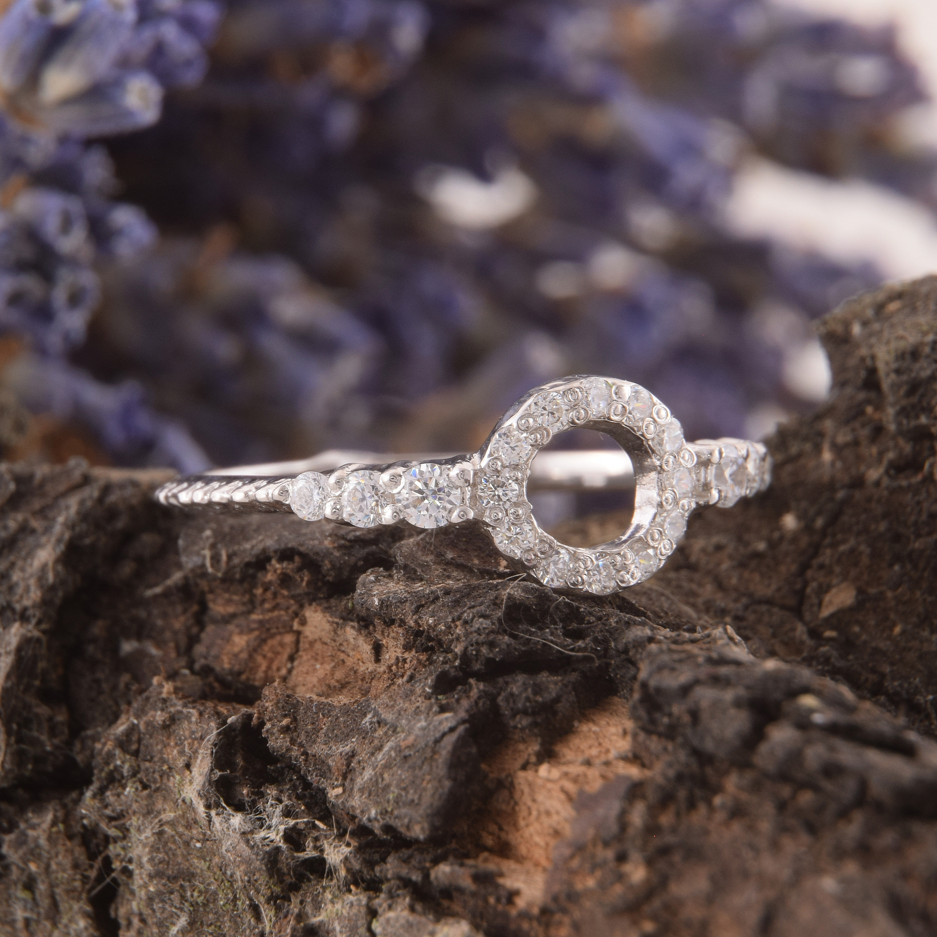 Simple Promise Ring Round Silver Ring Circle Silver Ring | Etsy