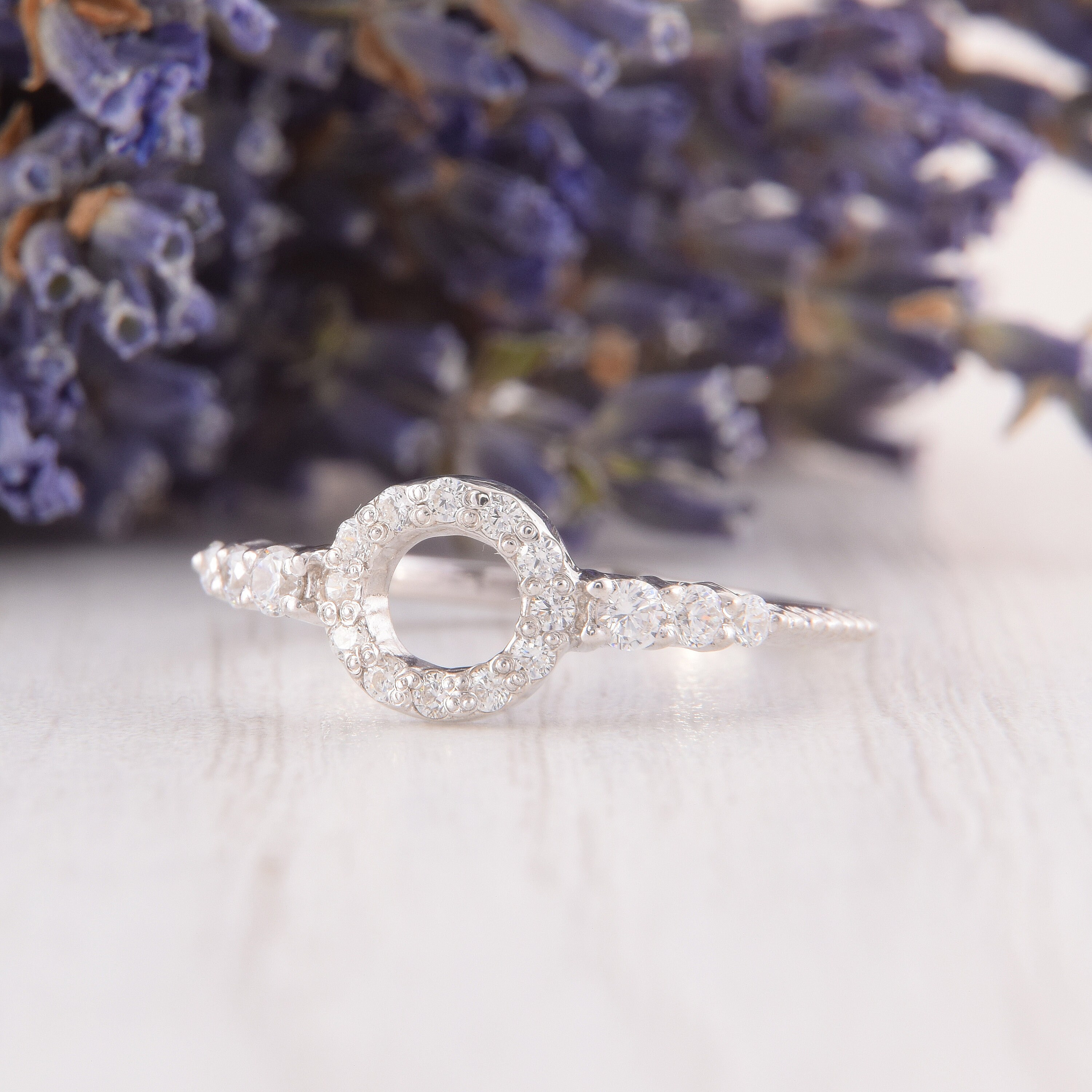 Simple Promise Ring Round Silver Ring Circle Silver Ring | Etsy