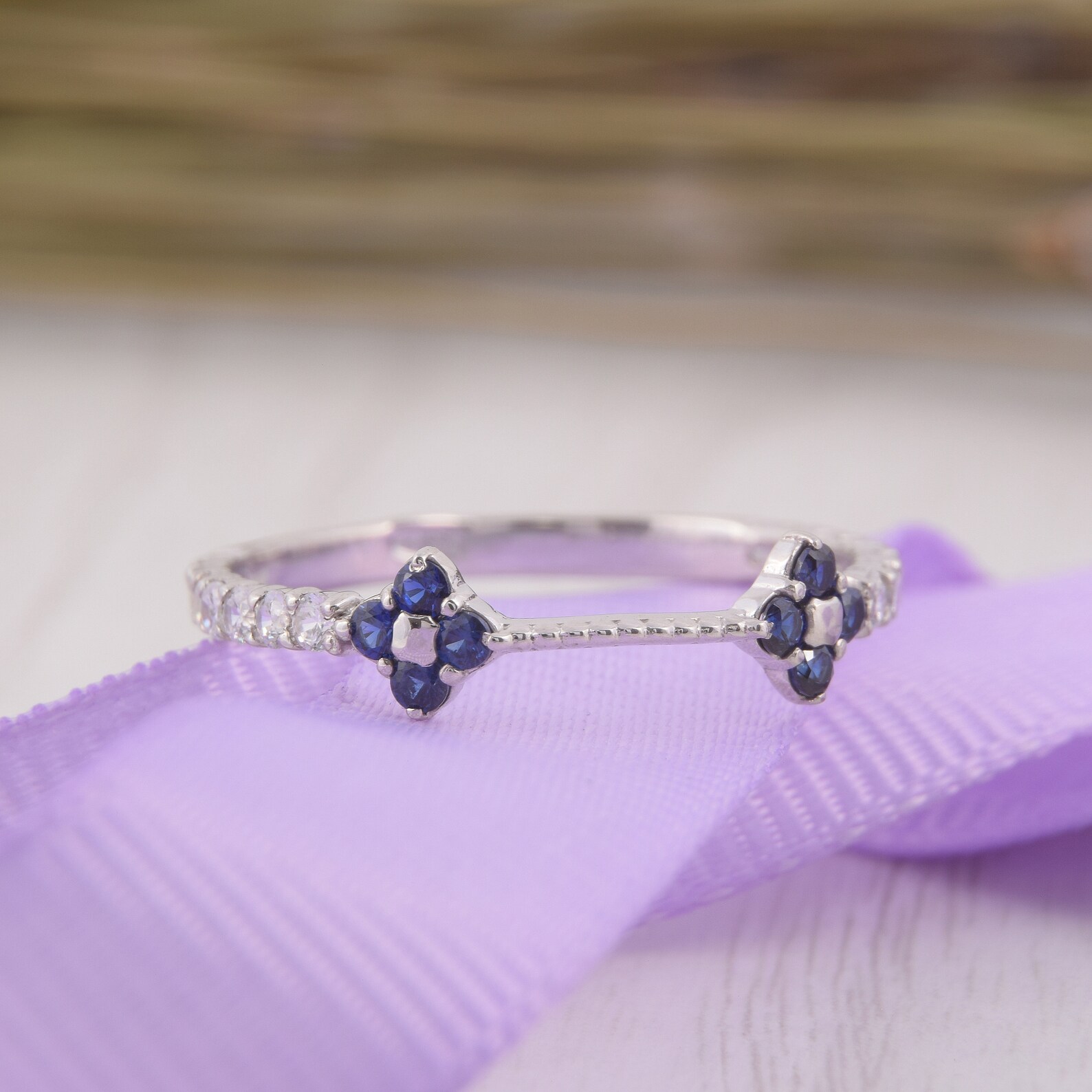 Dainty Ring Tiny Ring Sapphire Ring Blue Sapphire Ring - Etsy
