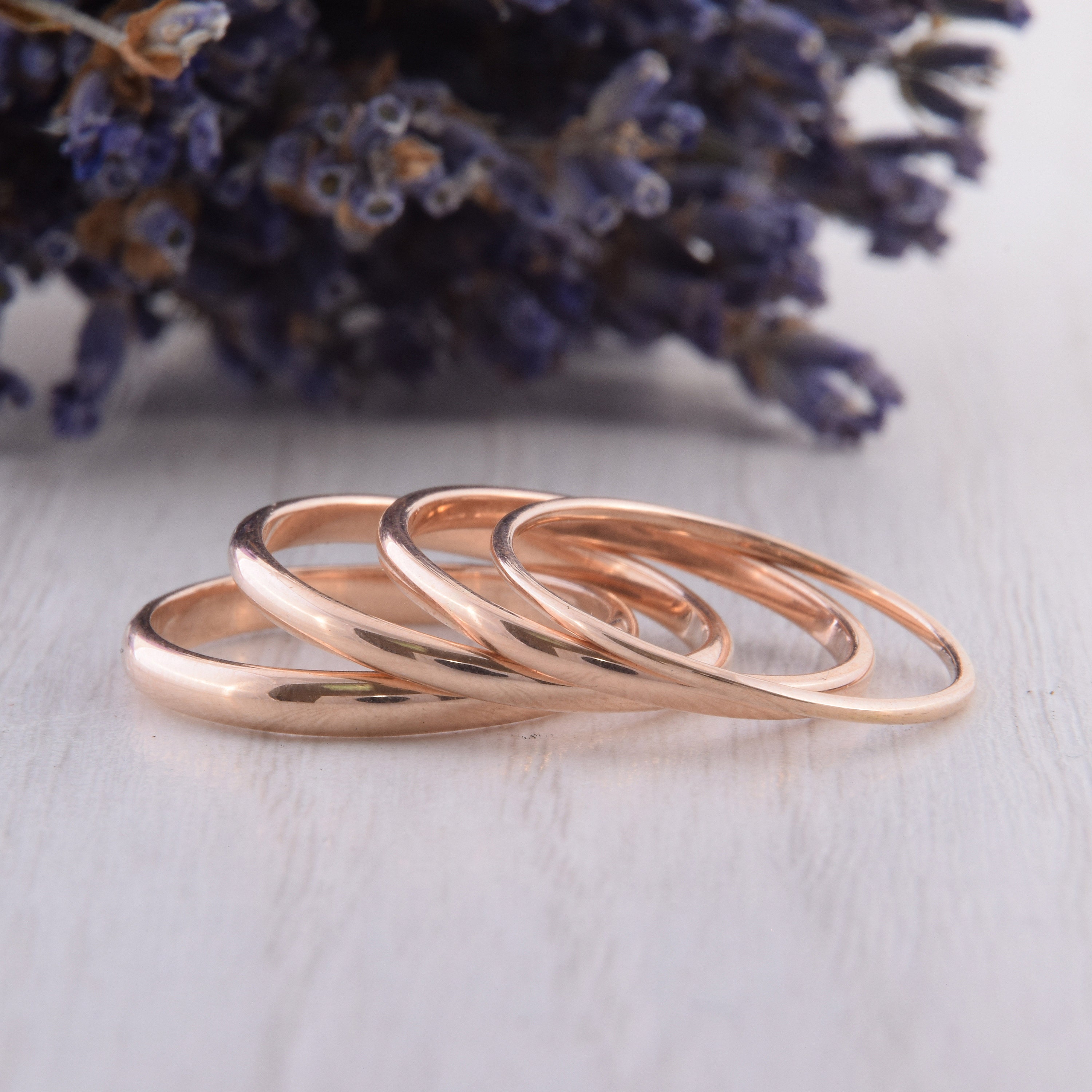 14k Solid Gold Womens Simple Wedding Band Dainty Plain Gold - Etsy Canada