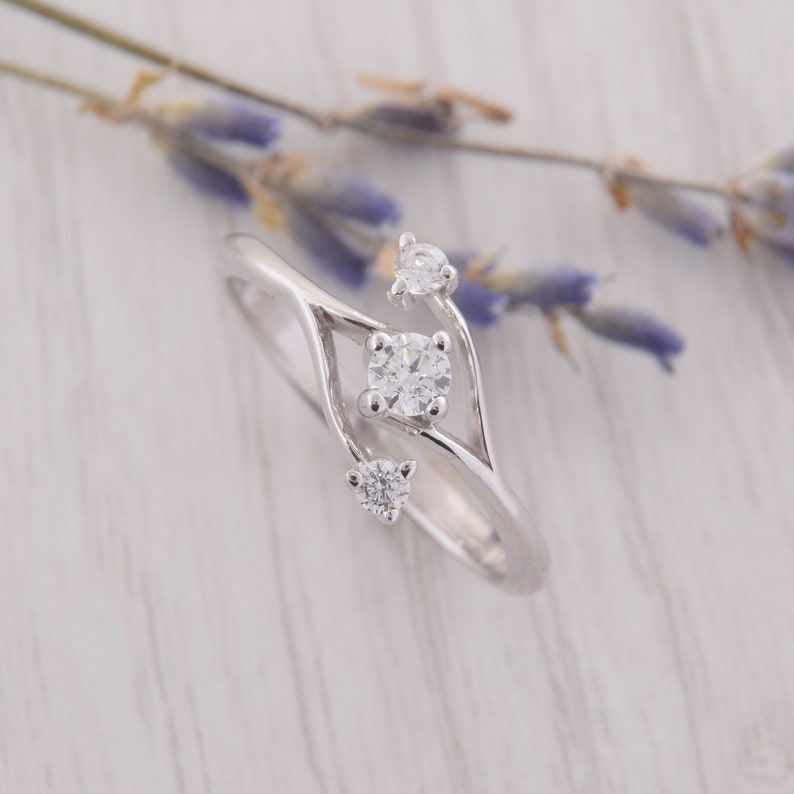 Silver Dainty Promise Ring for Her Womens Promise Ring Art - Etsy