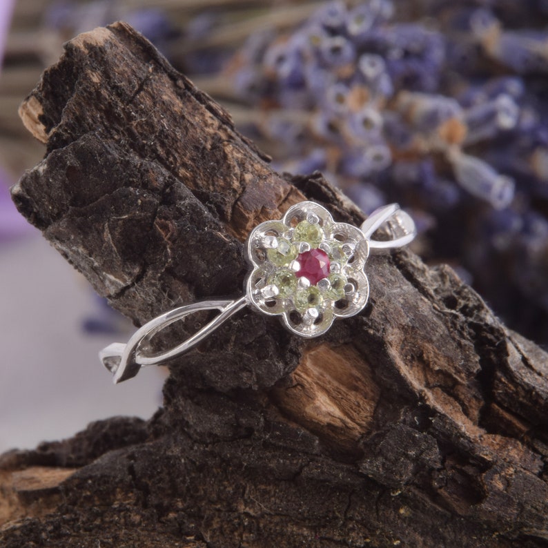 Small & Dainty Flower Promise Ring for Her Delicate Womens - Etsy