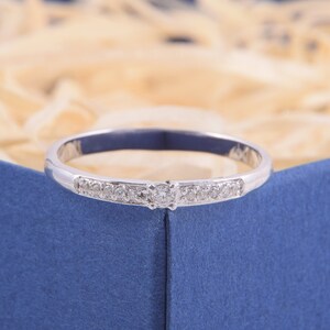 Dainty Silver Promise Ring for Her Unique Womens Promise | Etsy