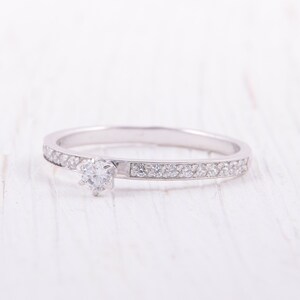 White Topaz Ring Silver Ring Women Silver Ring for Her - Etsy