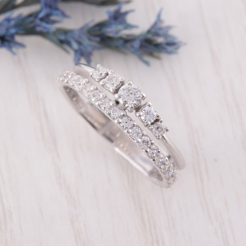 Women Promise Ring Promise Ring for Her White Cz Ring Cz - Etsy