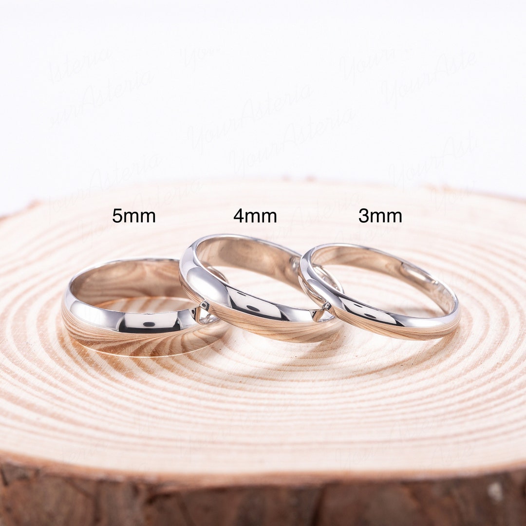 Simple Classic Plain Wedding Band for Him Her, Women 925 Sterling ...