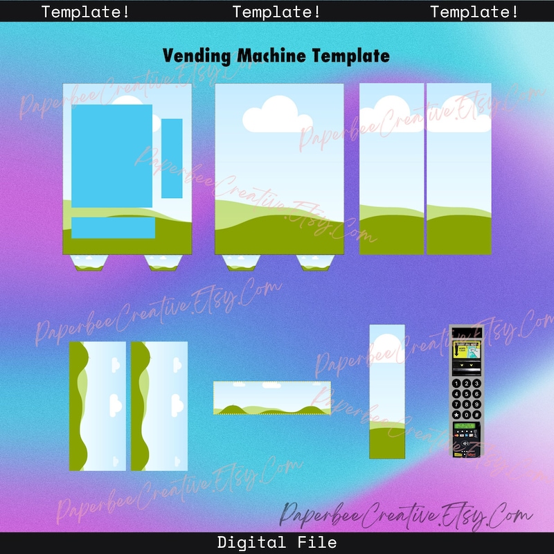 Vending Machine Template - Etsy