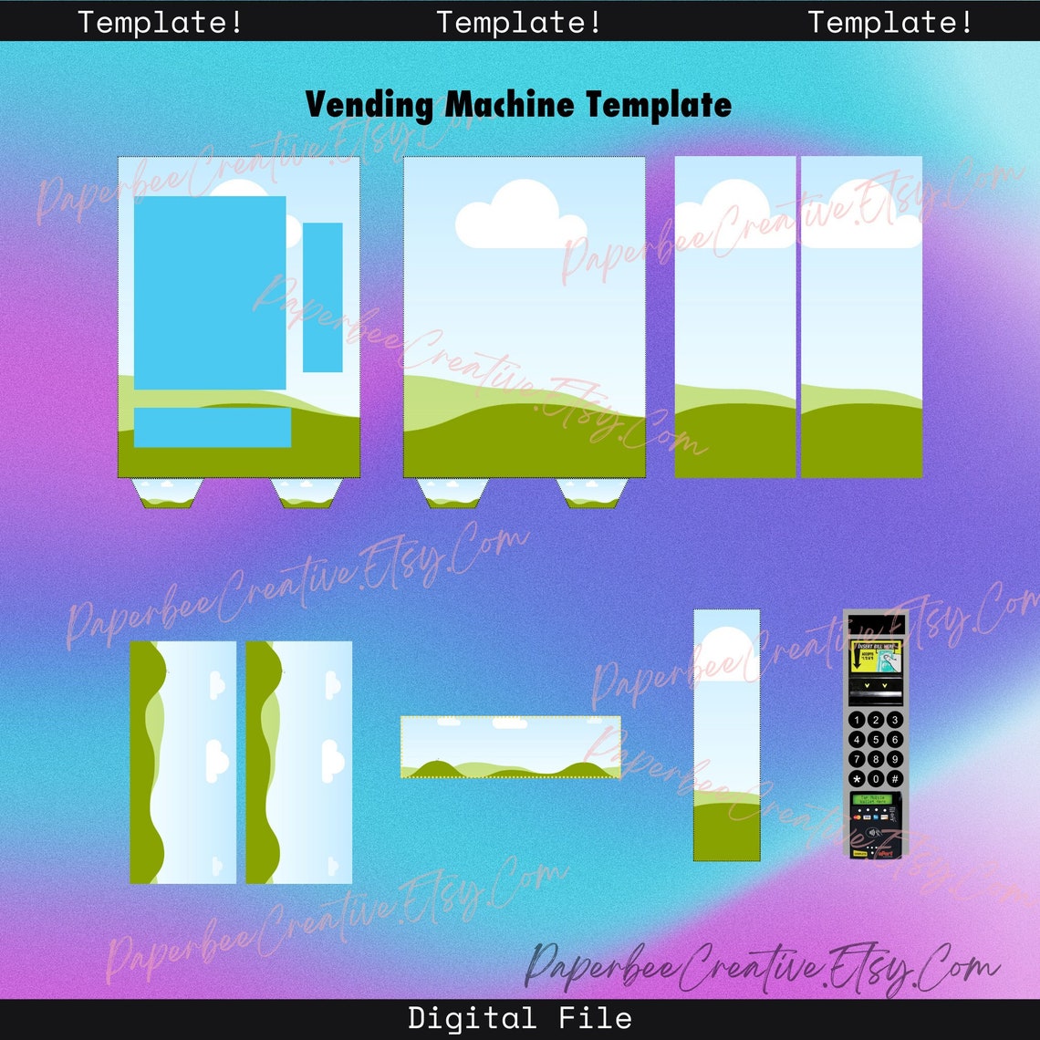 Vending Machine Template. Canva Editable Vending Machine. Canva Frame ...
