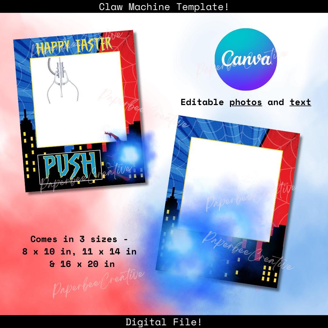 Claw Machine Template, Happy Birthday Happy Easter Vending Machine ...