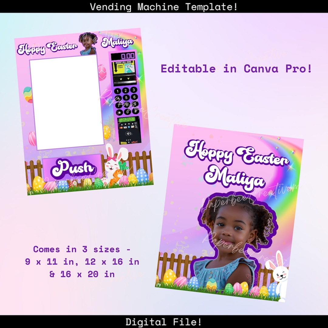 Easter Vending Machine Template, Happy Hoppy Easter Vending Machine ...