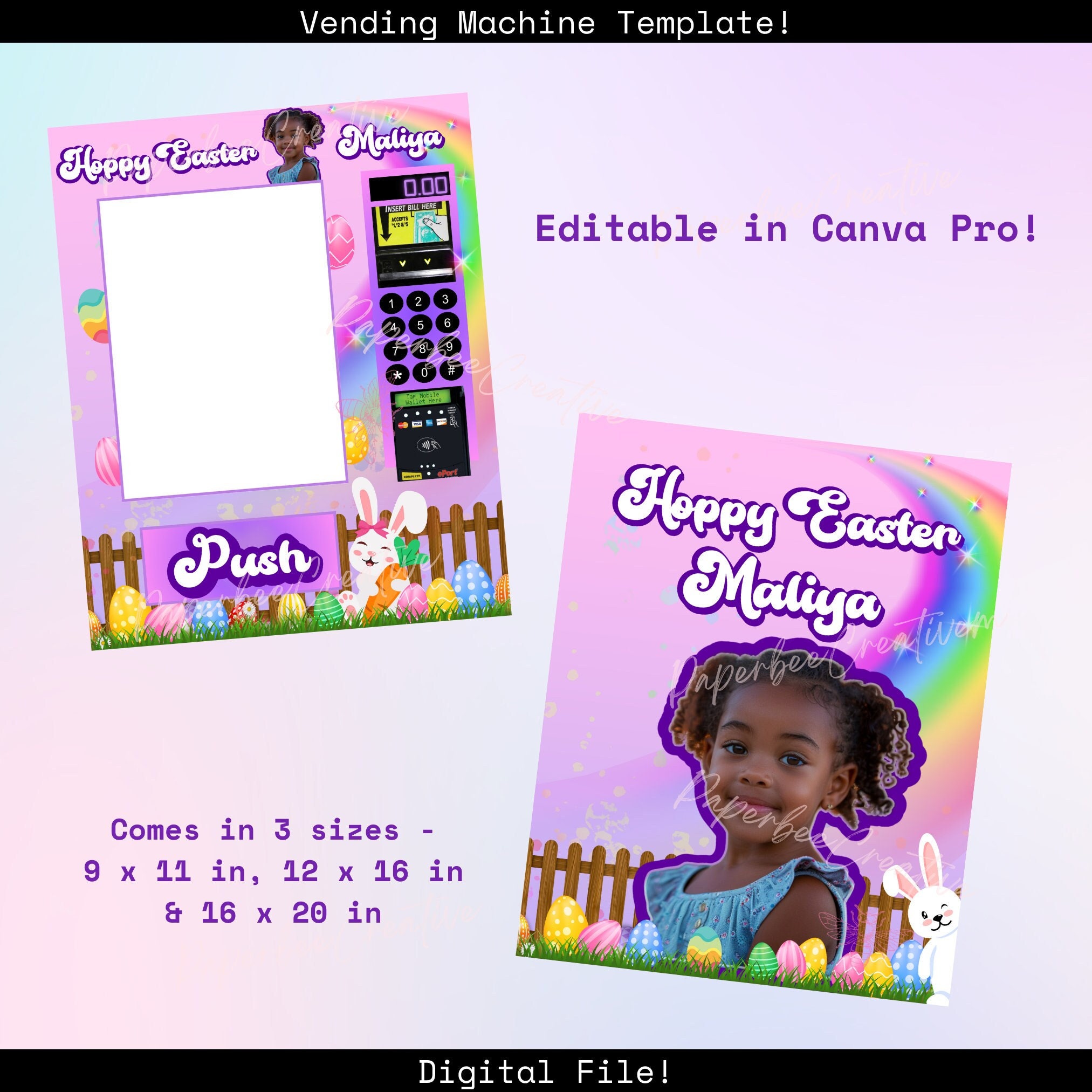 Easter Vending Machine Template, Happy Hoppy Easter Vending Machine ...