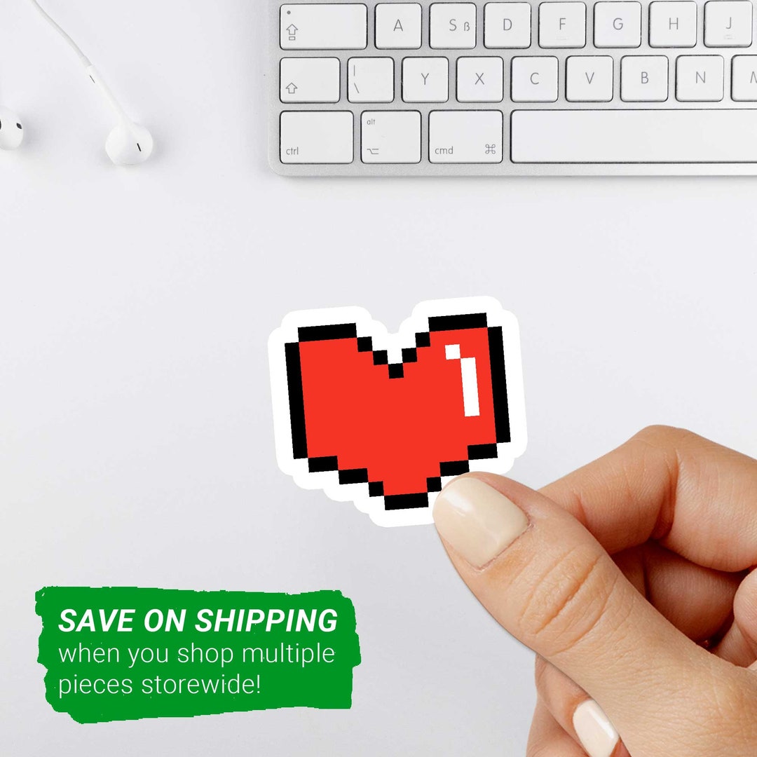 Heart Shaped Sticker Love Symbol, Romantic Decor, Whimsical Design ...
