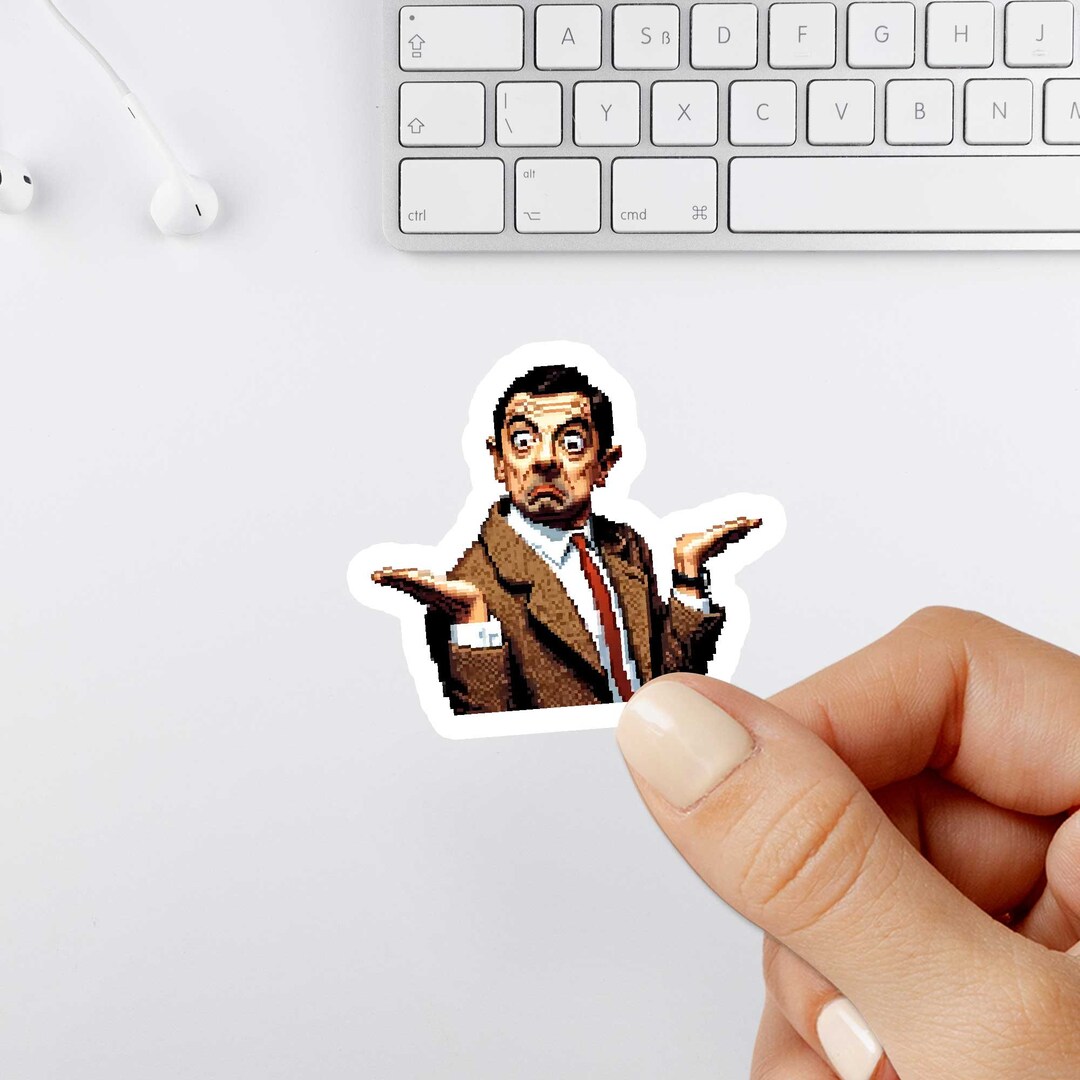 Mr. Bean Sticker Bean's Car Funny Pose Classic Outfit - Etsy