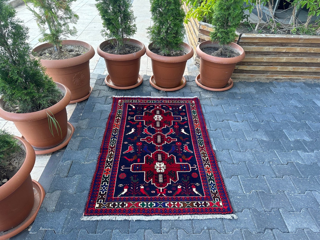 Alfombra persa alfombra persa con estampado animal alfombra - Etsy México