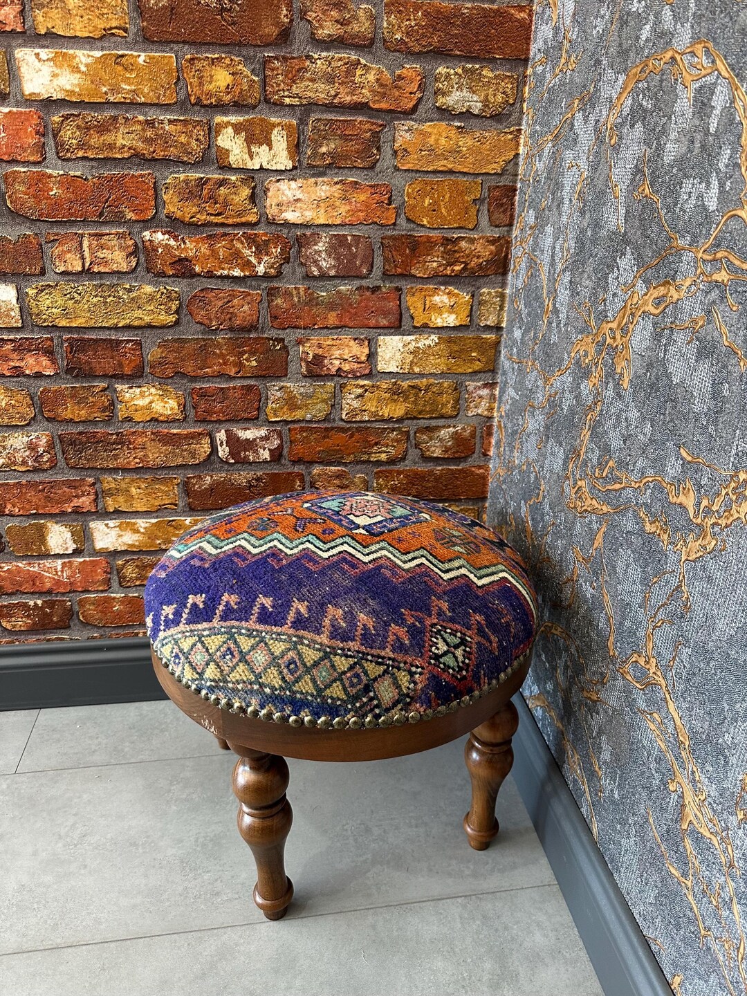 Pouf Stool, Handmade Furniture,ottoman Bench, Rug Stool Round, Sofa ...