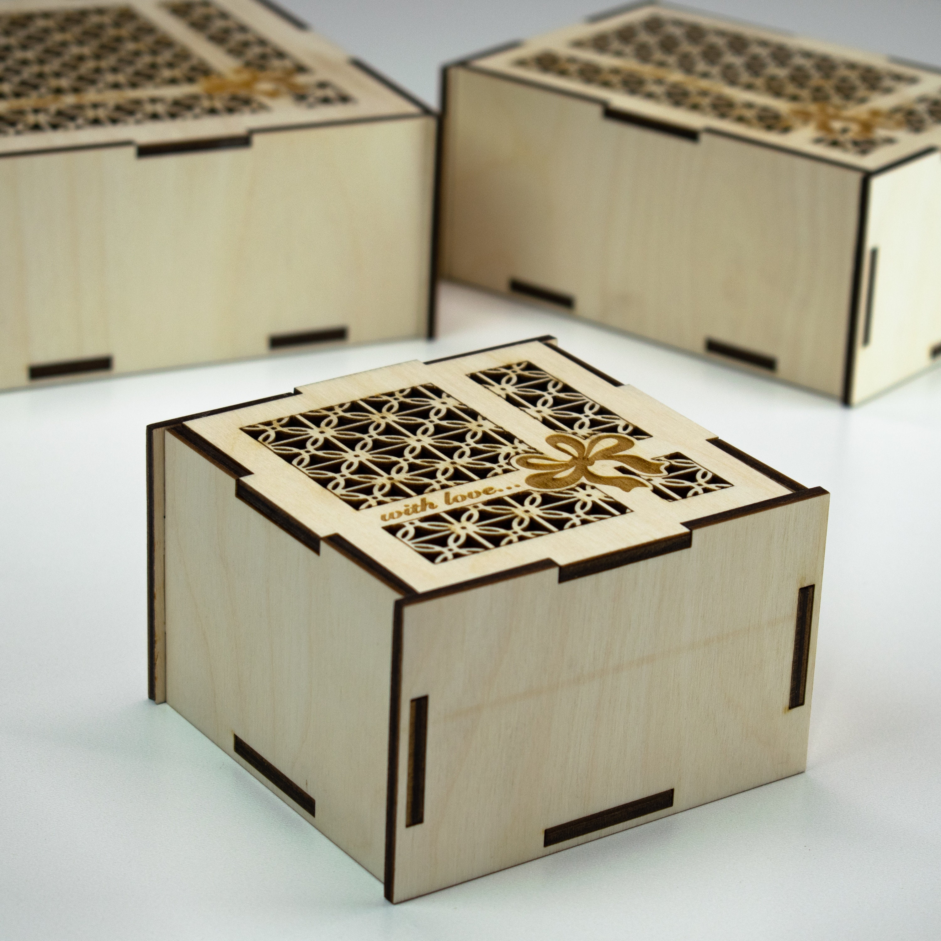 Laser Cut Files Box SVG Bundle 3 Sizes Laser Cut Vector for - Etsy