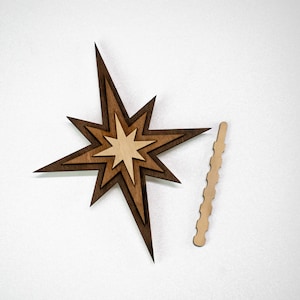 Christmas Tree Topper Star SVG • Laser Cut File • Glowforge • Xtool D1 ...