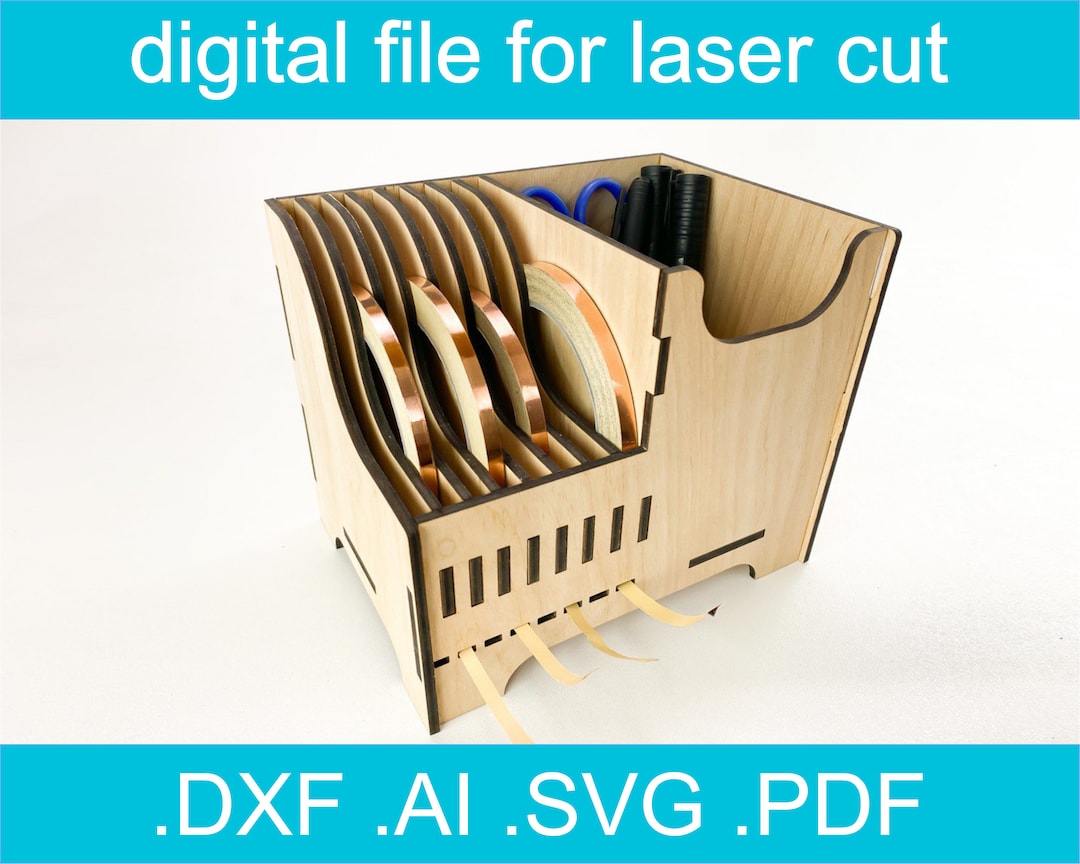 Laser Cut Files Copper Foil Dispenser Holder SVG • Laser Cut Vector for ...