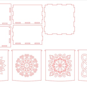 Laser Cut Slotted Box Bundle 4 Designs, Laser Cut Gift Box, Glowforge ...