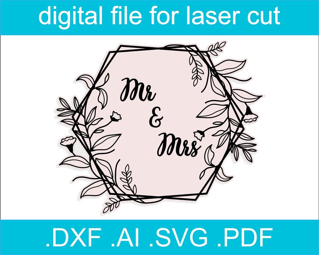 Monogram Wedding Sign SVG | Svg Monogram Wedding Sign Cut File ...