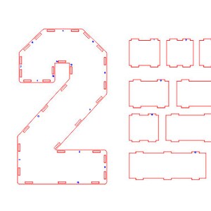 3D Number 2 SVG Laser Cut File Gift Box SVG Glowforge - Etsy Australia