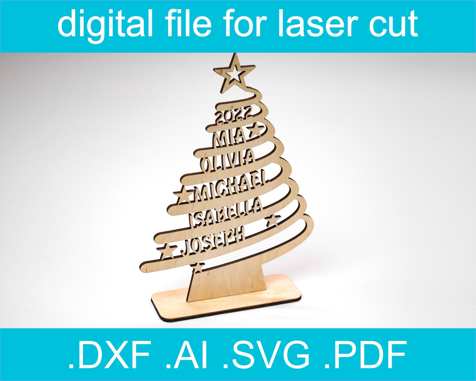 Laser Cut File Christmas Tree SVG Cnc Files for Wood - Etsy UK