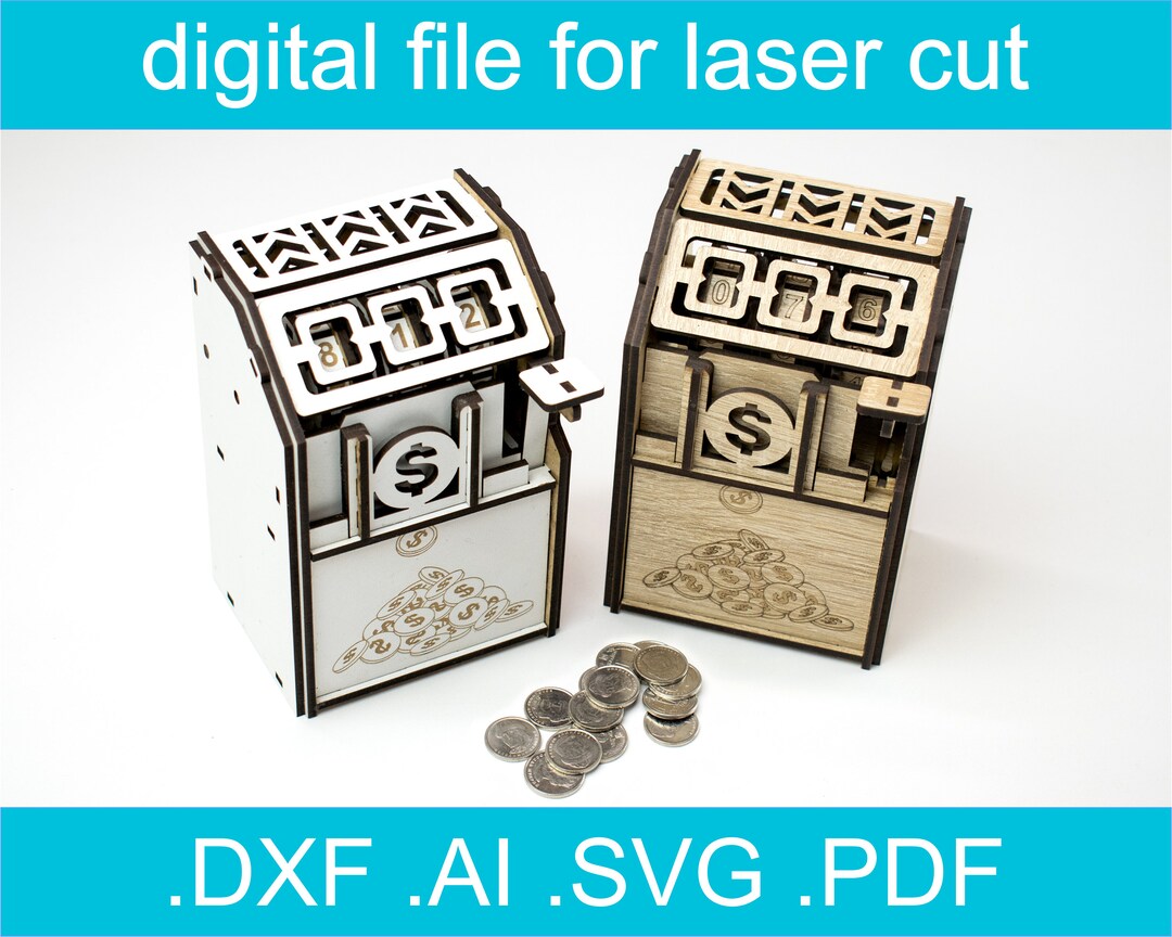 Mechanical Coin Bank Laser Cut File SVG, Piggy Bank, Glowforge Project ...